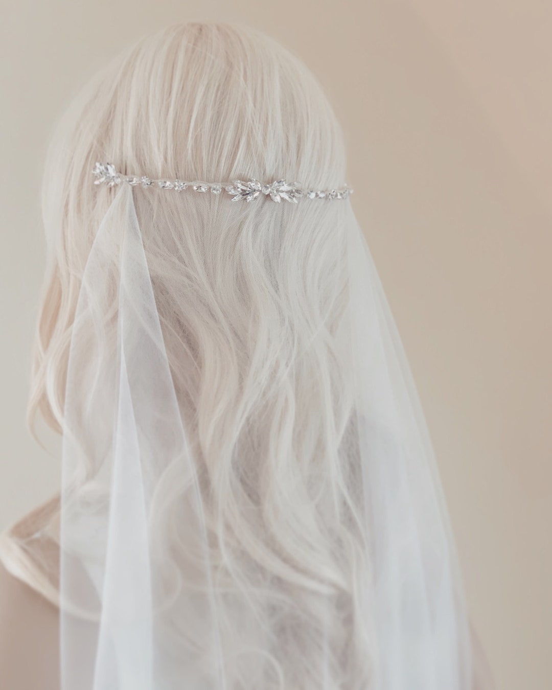 Draped Bridal Wedding Veil | Boho Draped Veil | Boho Bridal Veil | Boho ...