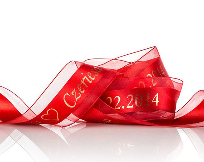 Personalized Satin Center Organza Ribbon 100 Yard Custom Printed Purple ...