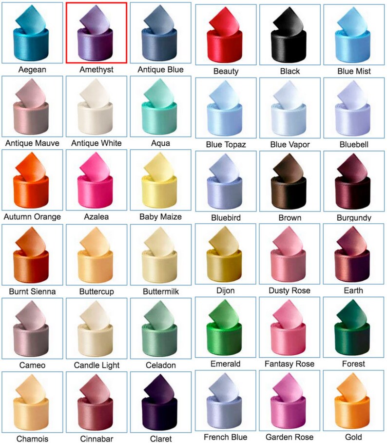 Ribbon 173 Colors Single Face Satin Ribbon 1/8 Inch 1/4 | Etsy