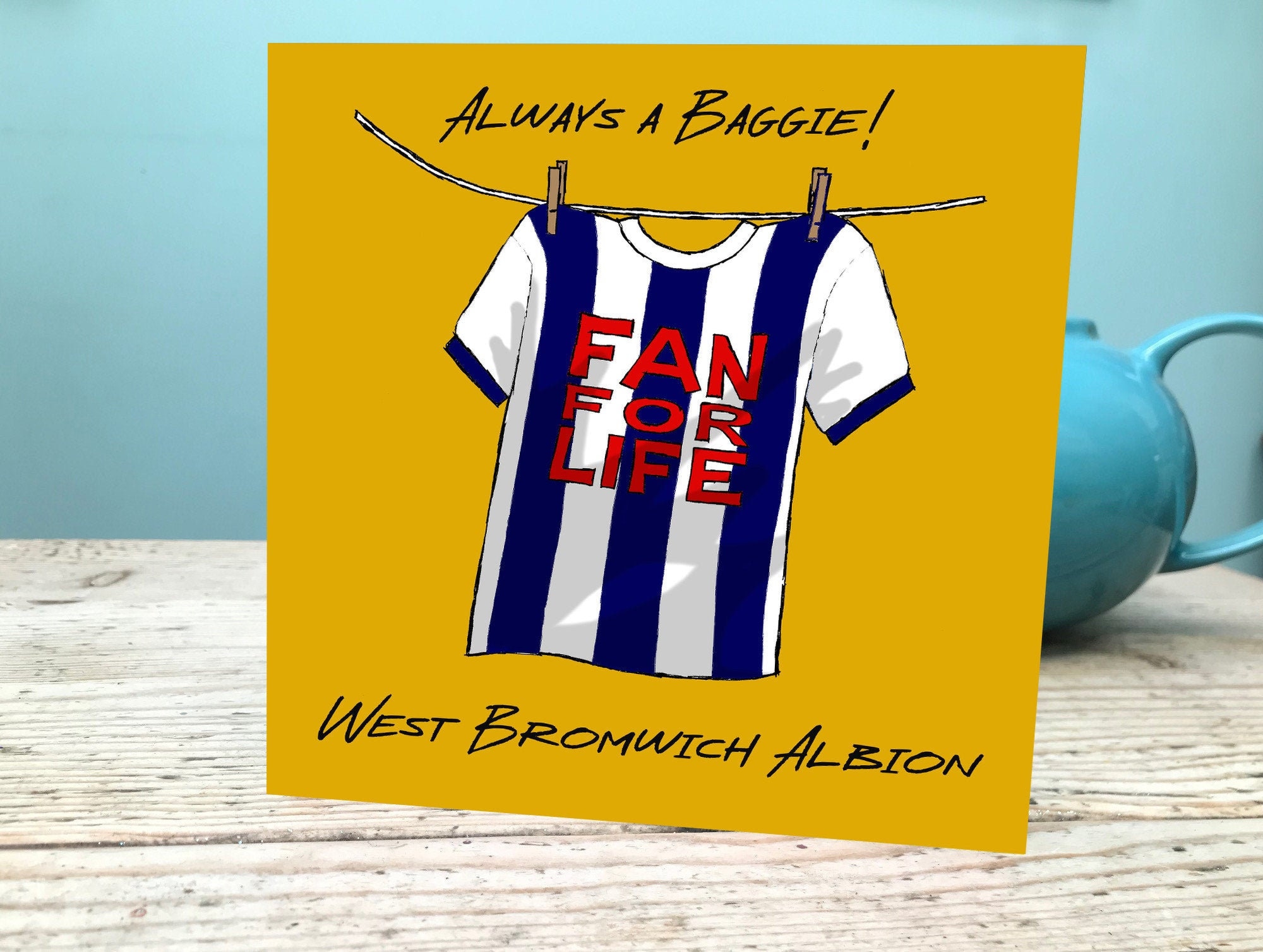 West Brom Fan Card / Folding Baggies Birthday Card / Albion | Etsy