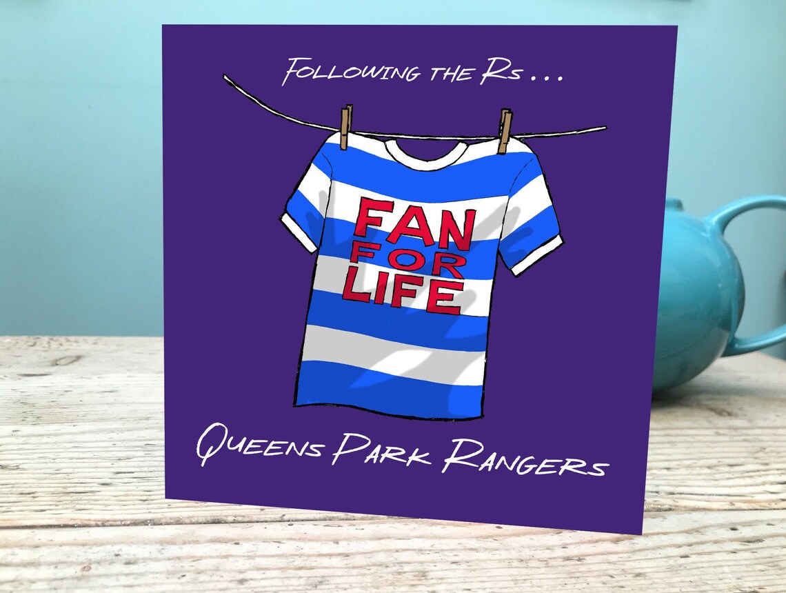Queens Park Rangers Fan Card / Folding QPR Birthday Card / Rs | Etsy