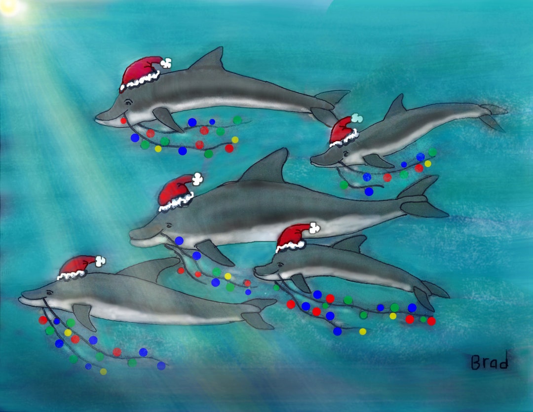 Set of 10 Christmas Under the Sea Christmas Cards - Etsy