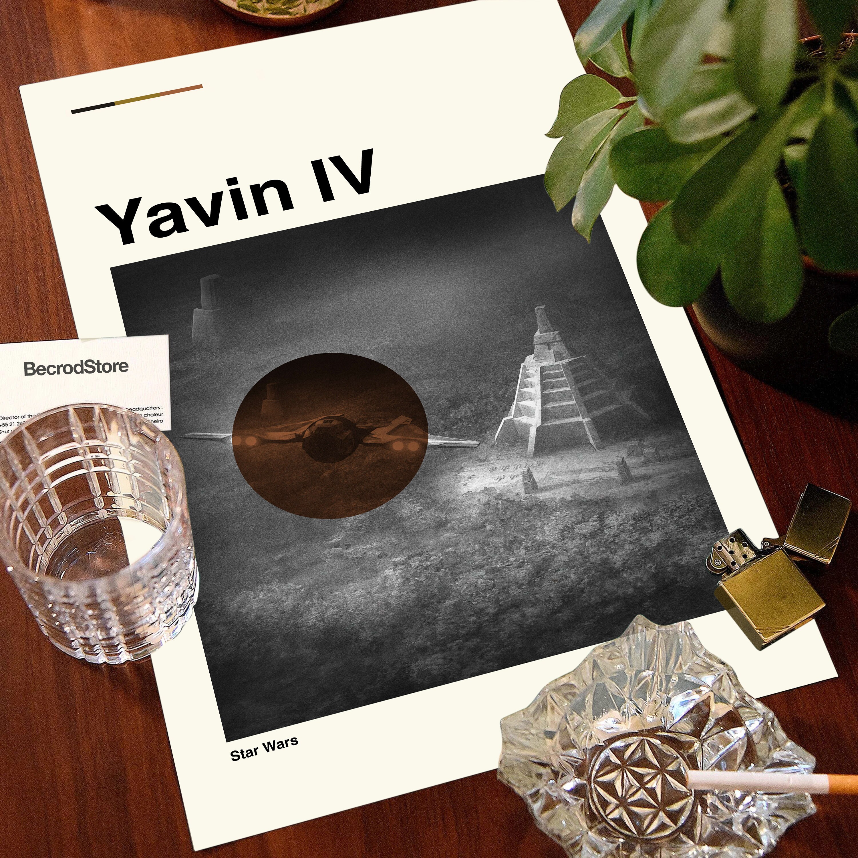 Yavin IV Travel Poster, Yavin Star Wars Poster - Retro Poster ...