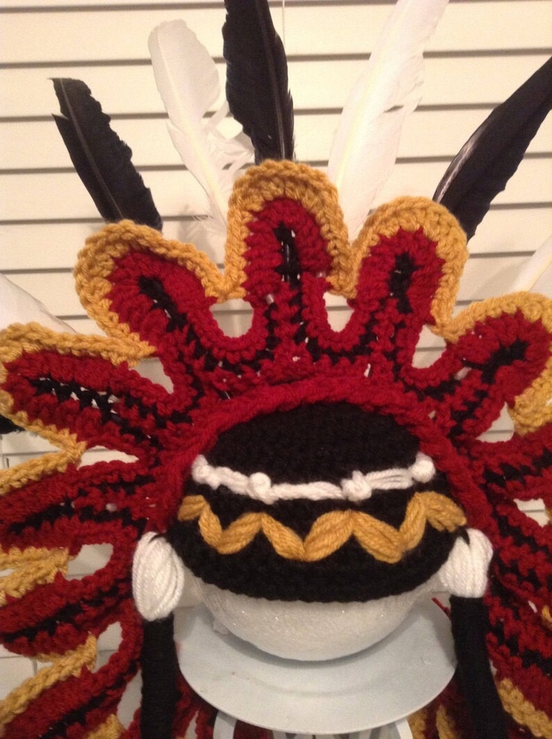 Crochet Newborn Seminole Indian Headdress Photography | Etsy