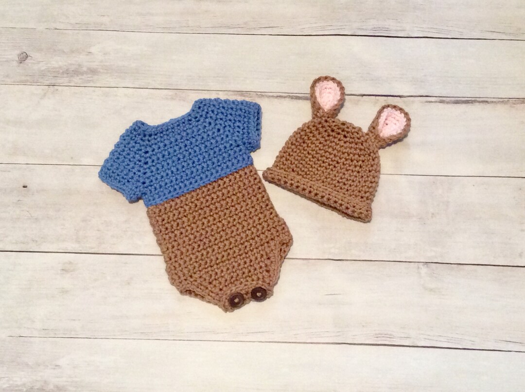 Crochet Roo Set/little Roo Newborn Photo Prop/infant Halloween Costume ...
