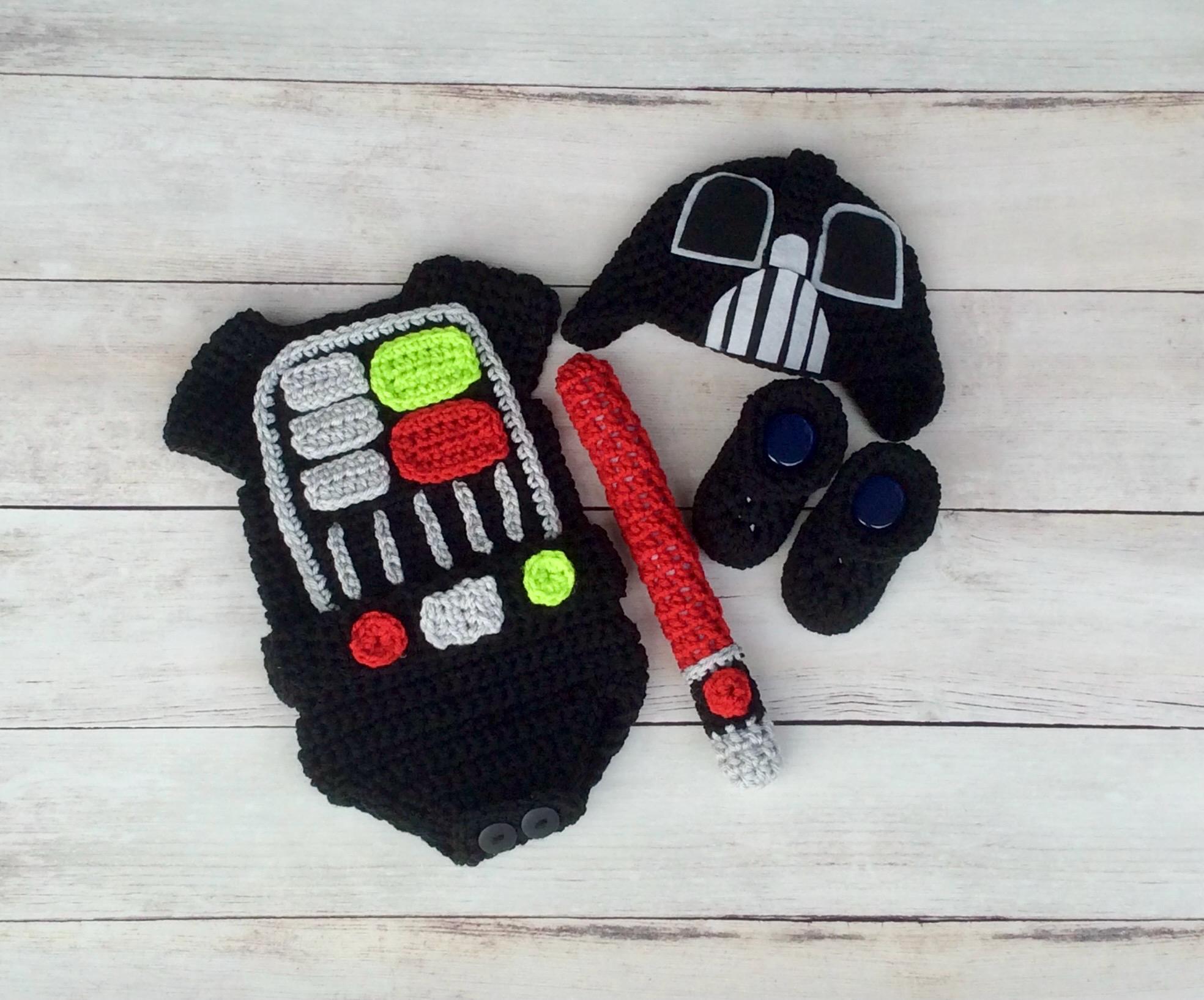 Crochet Star Wars Darth Vader Set Photo Prop/newborn Darth Vader Prop ...