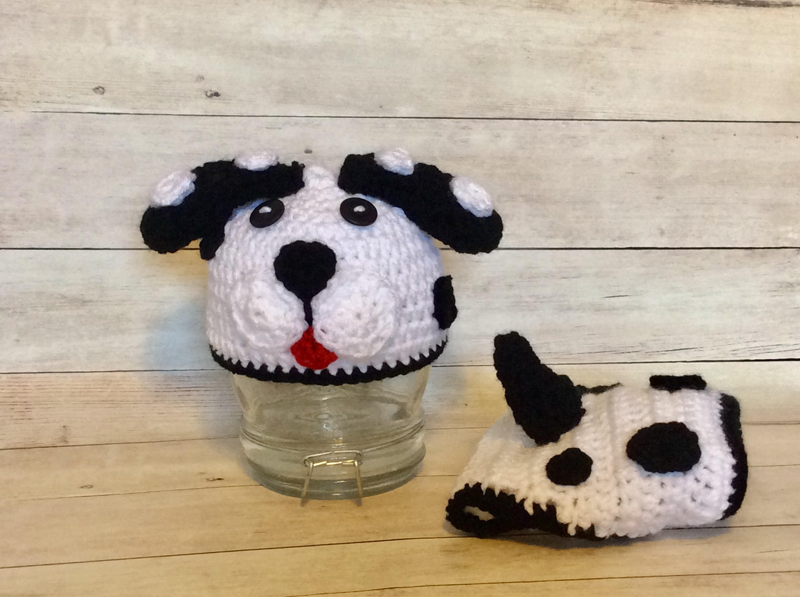 Crochet Dalmation Hat and diaper cover Set/Newborn Photography | Etsy