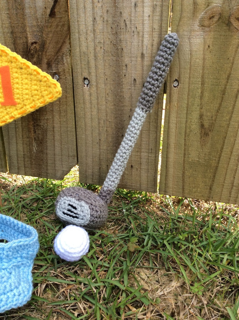 Crochet Baby Golf Club Set, Newborn Photo Prop - Etsy