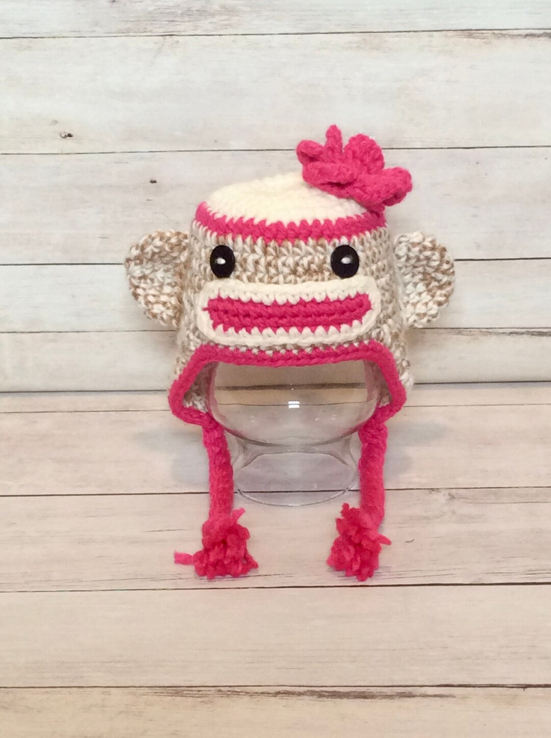 Crochet Sock Monkey Hat/newborn Photography Prop/baby Shower Gift ...