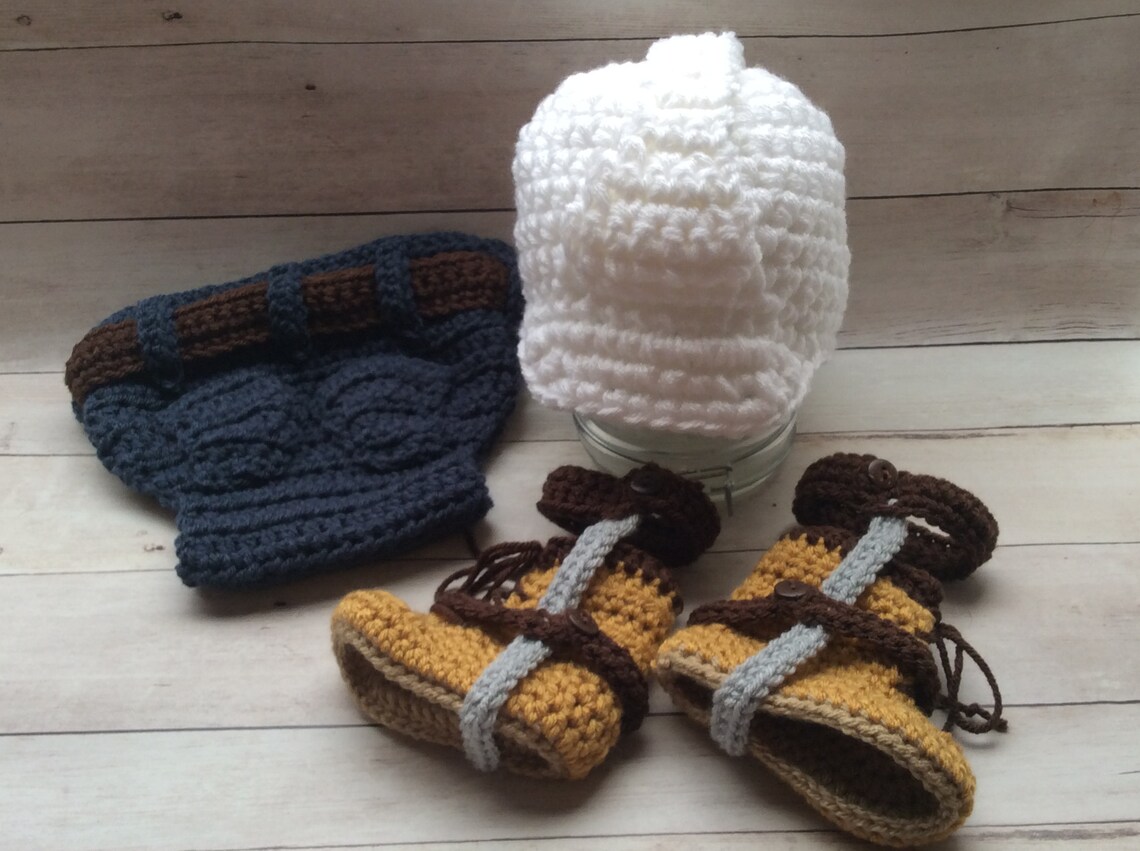 Crochet Baby Lineman Set/newborn Photo Prop/photography | Etsy
