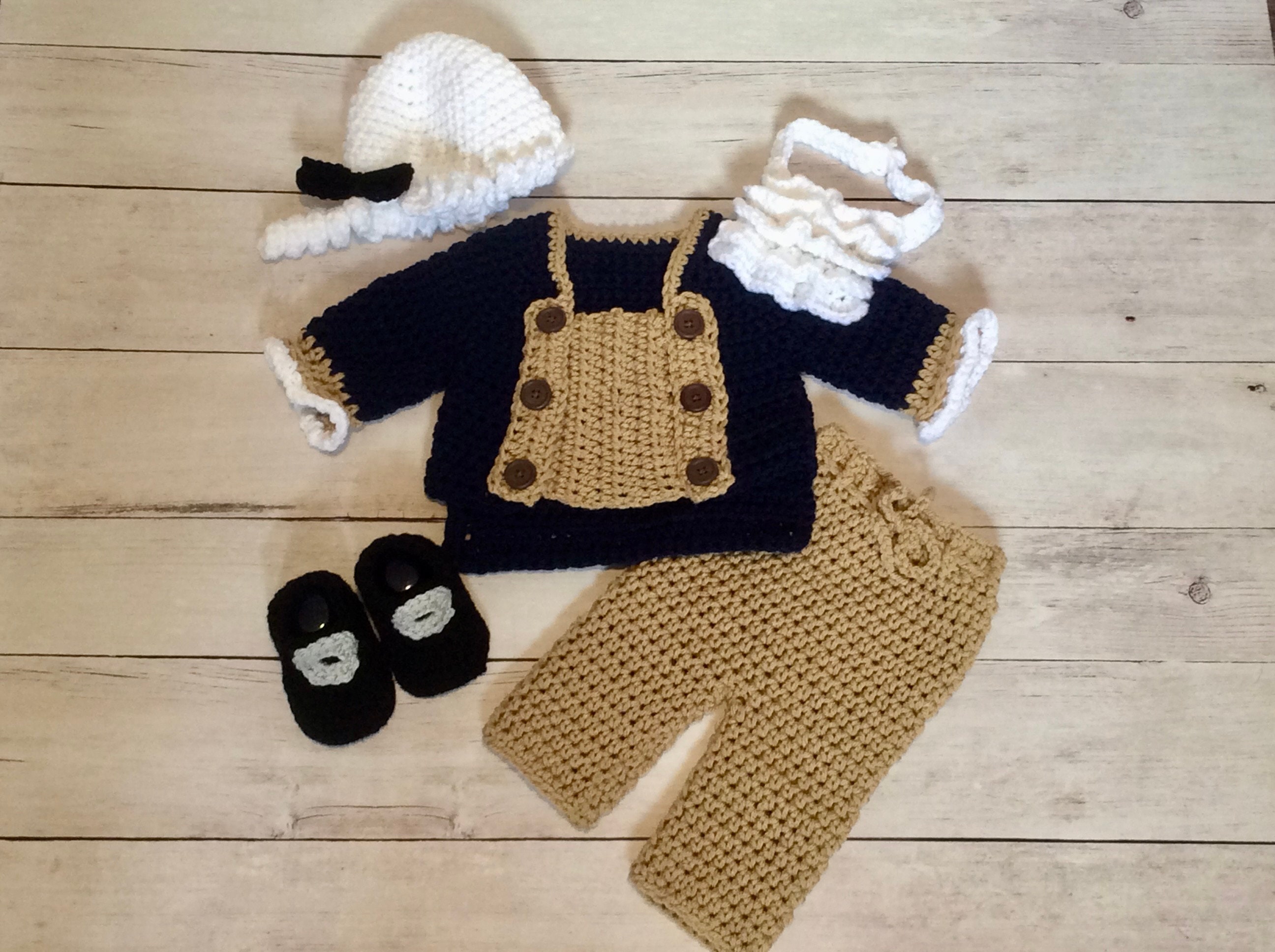 Crochet George Washington Costume/newborn Photography Prop/infant ...