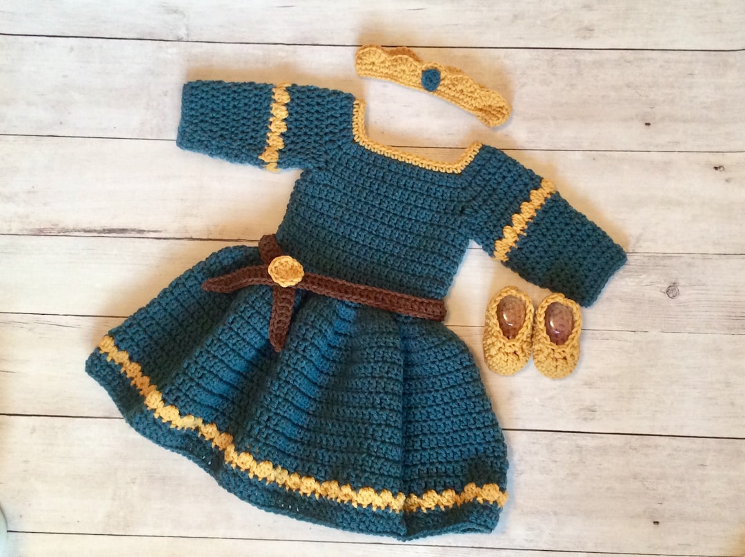 Crochet Princess Merida Brave Baby Costume/merida Set/newborn ...