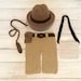 Crochet Indiana Jones Set/newborn Photography Prop/infant Halloween ...
