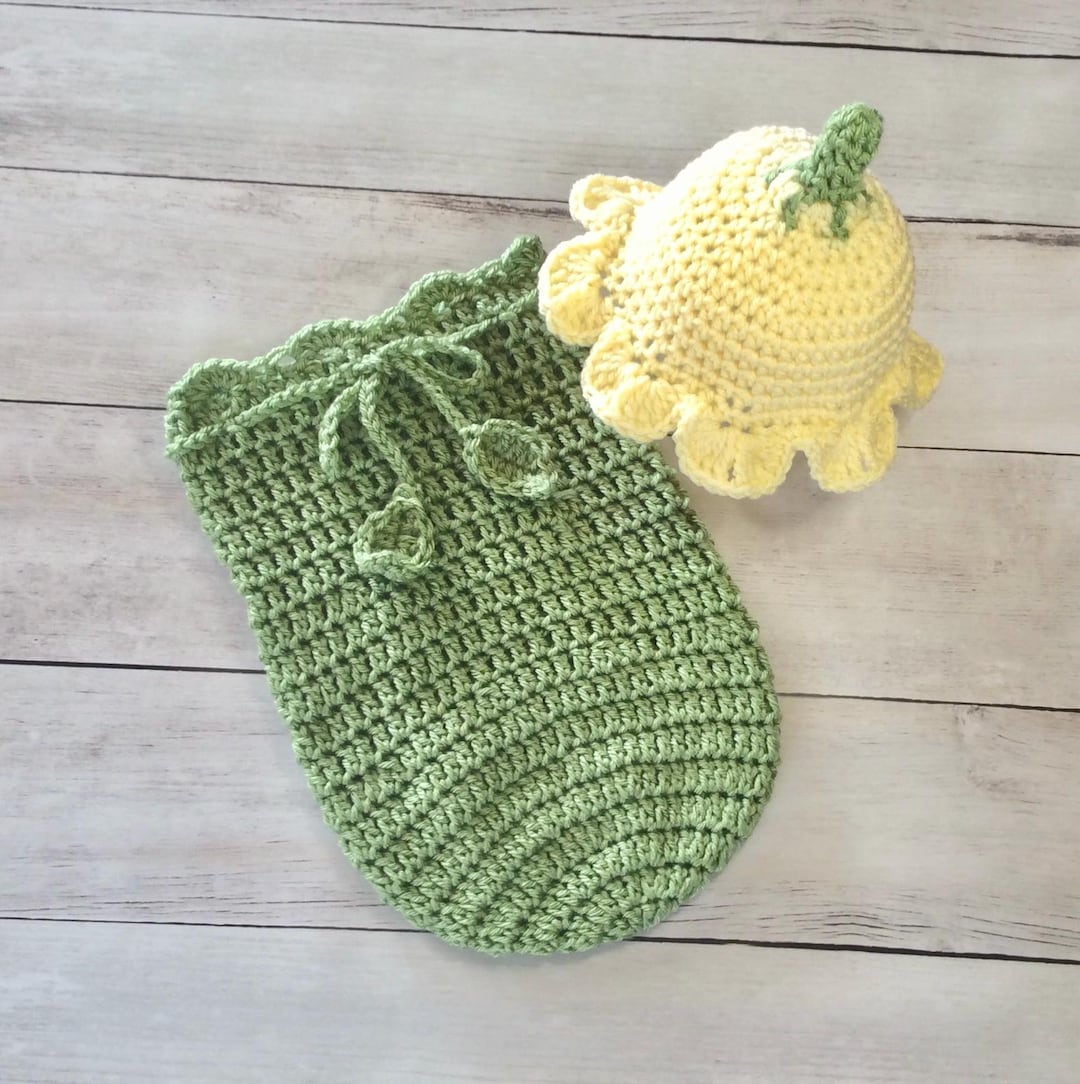 Crochet Buttercup Flower Cocoon, Newborn Photography Prop, Spring ...