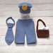 Crochet Mailman Newborn Photography Prop/post Office Worker Photo Prop ...