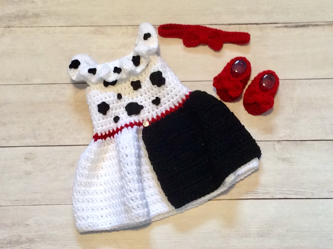 Crochet Cruella Devil Inspired Costume Set: Newborn Photo Prop - Etsy