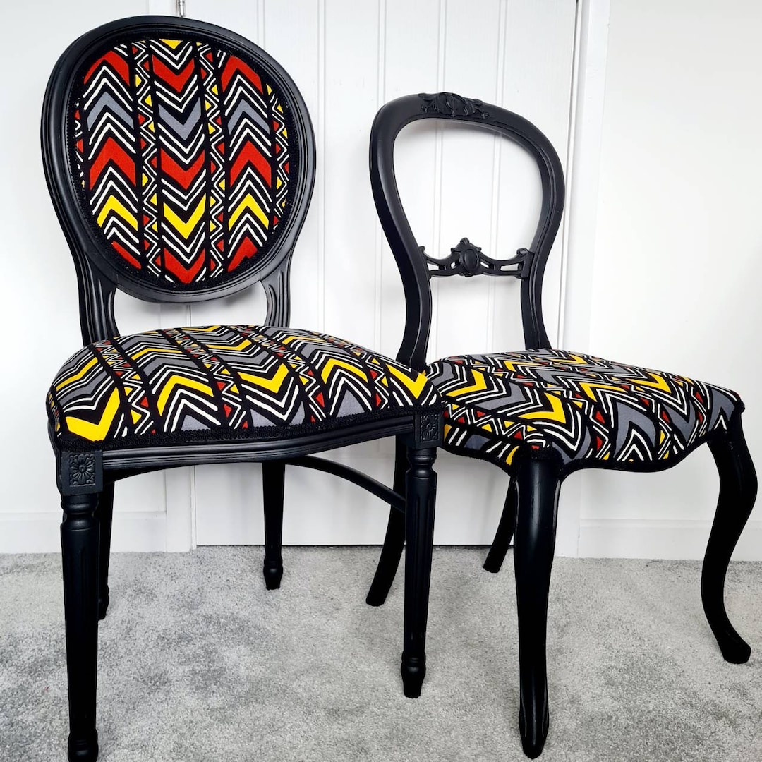 African Print Chairs - Etsy