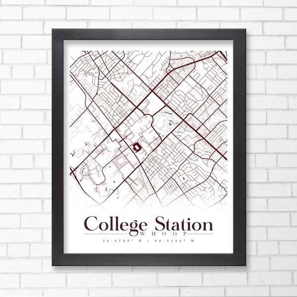 Texas Map Print - Etsy