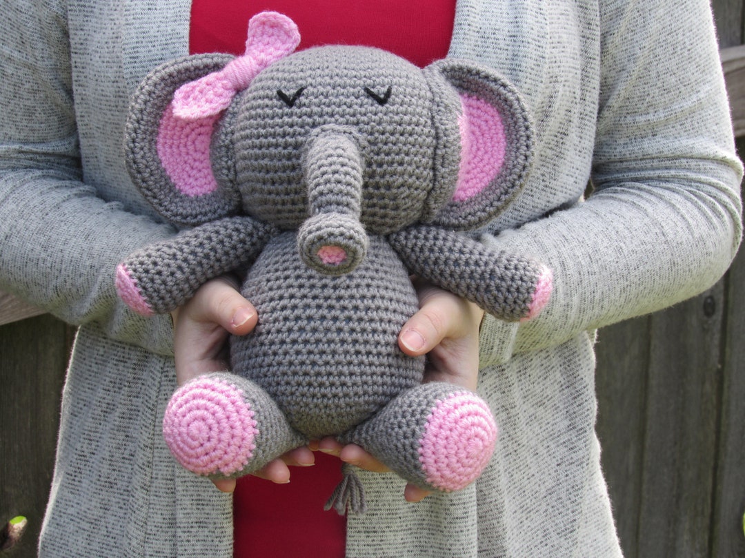 Stuffed Elephant, Elephant Stuffed Animal, Kids Toy, Crochet Elephant ...