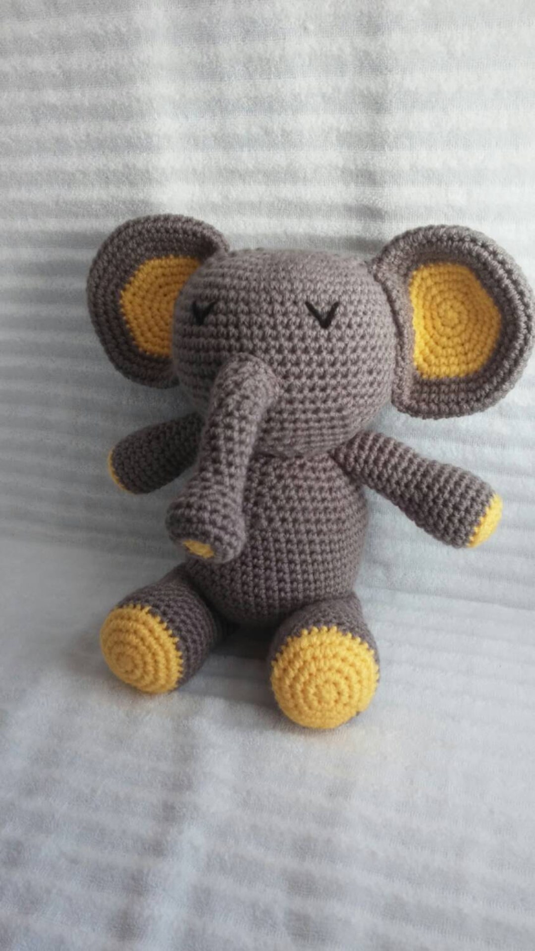 Crochet Elephant, Elephant Stuffed Animal, Crochet Animal, Elephant ...