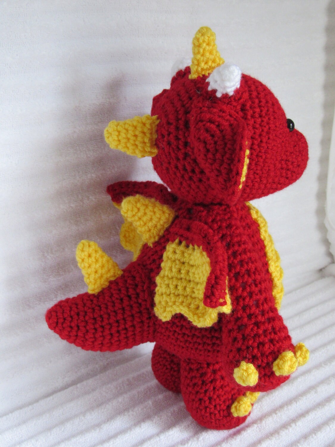Crochet Animal, Crochet Dragon Stuffed Animal, Dragon Plush, Stuffed ...