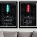 Jedi Code VS Sith Code Inspired Poster Set Print 338 Home | Etsy
