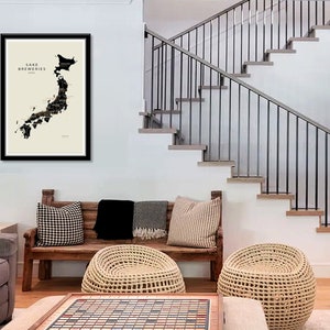 Sake Regions of Japan Minimalist Map - 13x19 16x24 or 24 X 36 - Home ...