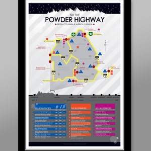 Ski Canada's POWDER HIGHWAY Poster - Print 83 - Home Decor - Etsy