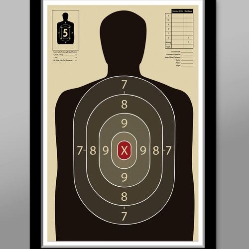 Official Gun Range Target Practice Poster Print 323 Home | Etsy