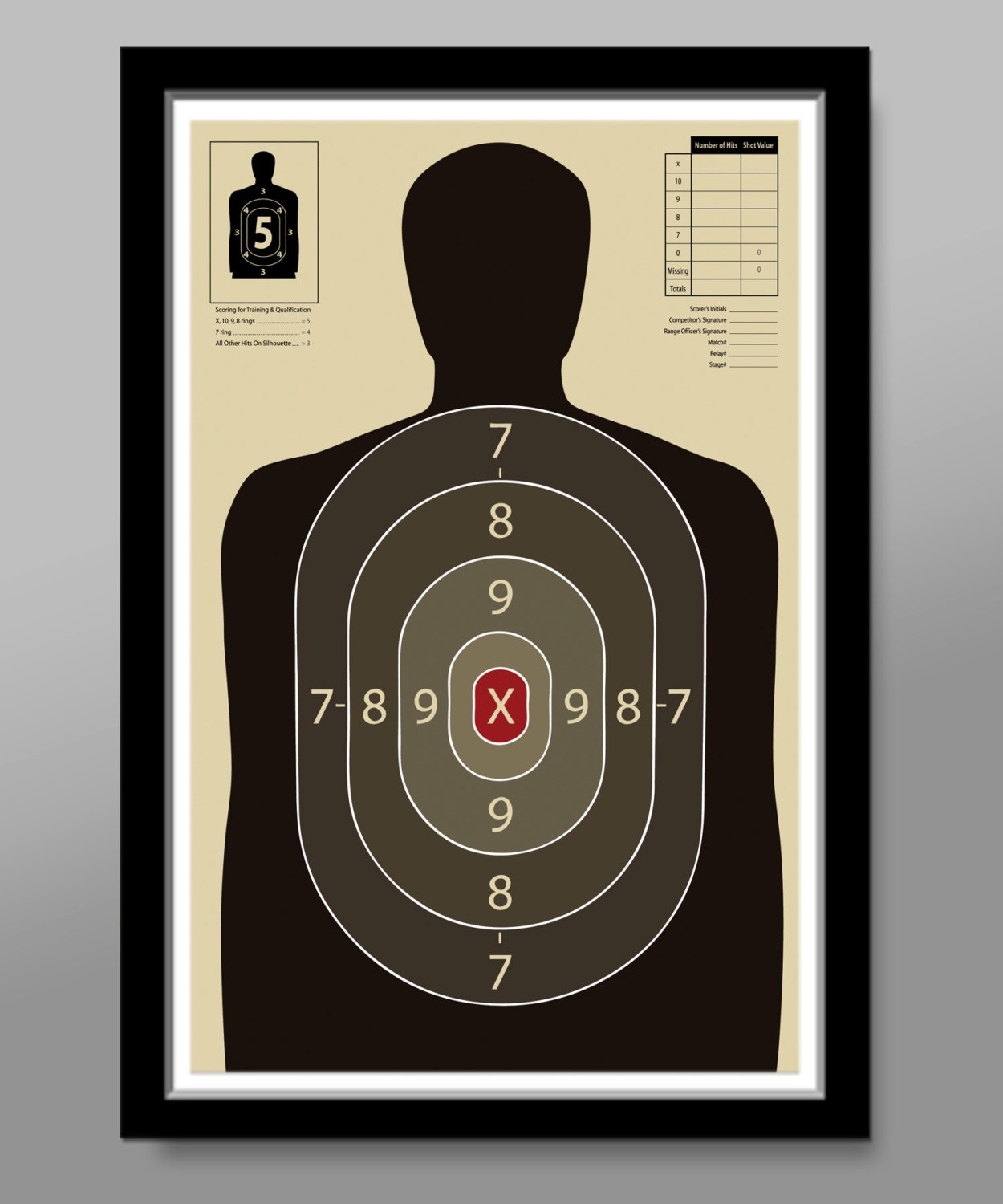 Official Gun Range Target Practice Poster - Print 323 - Home Decor - Etsy