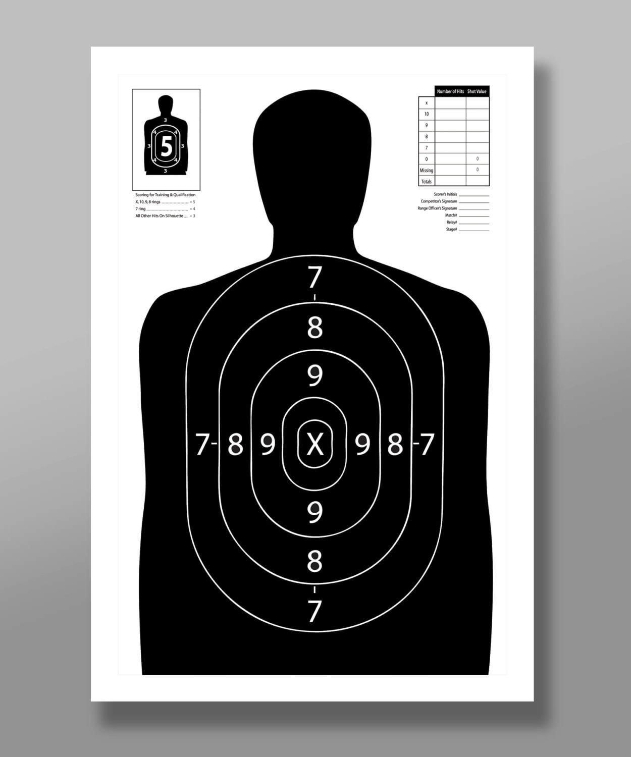 Official Gun Range Target Practice Poster Print 323 Home | Etsy