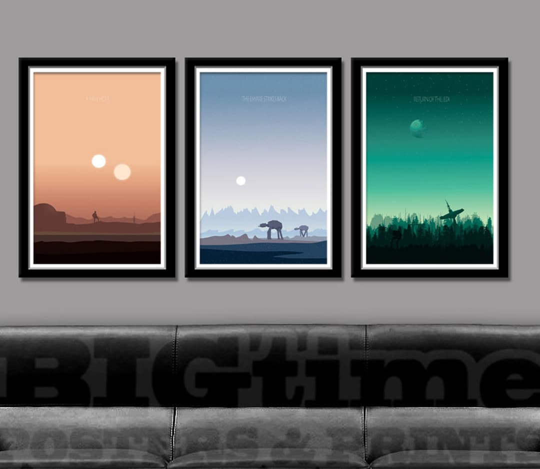 Force Inspired - Star Wars Inspirited Sunset Minimalist Poster Set ...