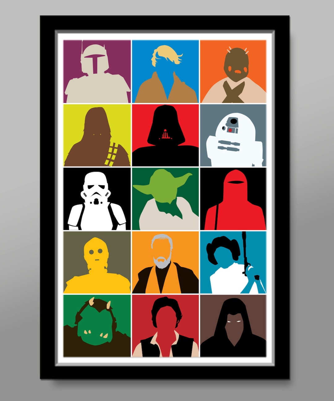Force Characters Inspired - Minimalist Movie Poster Pop Art - Print 238 ...
