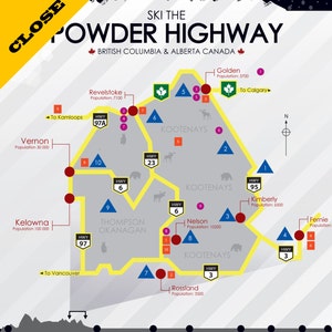 Ski Canada's POWDER HIGHWAY Poster - Print 83 - Home Decor - Etsy