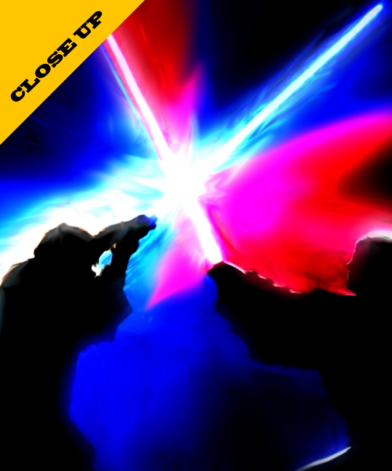 Force Inspired Movie Poster - Light Side VS Dark Side Abstract Edition ...