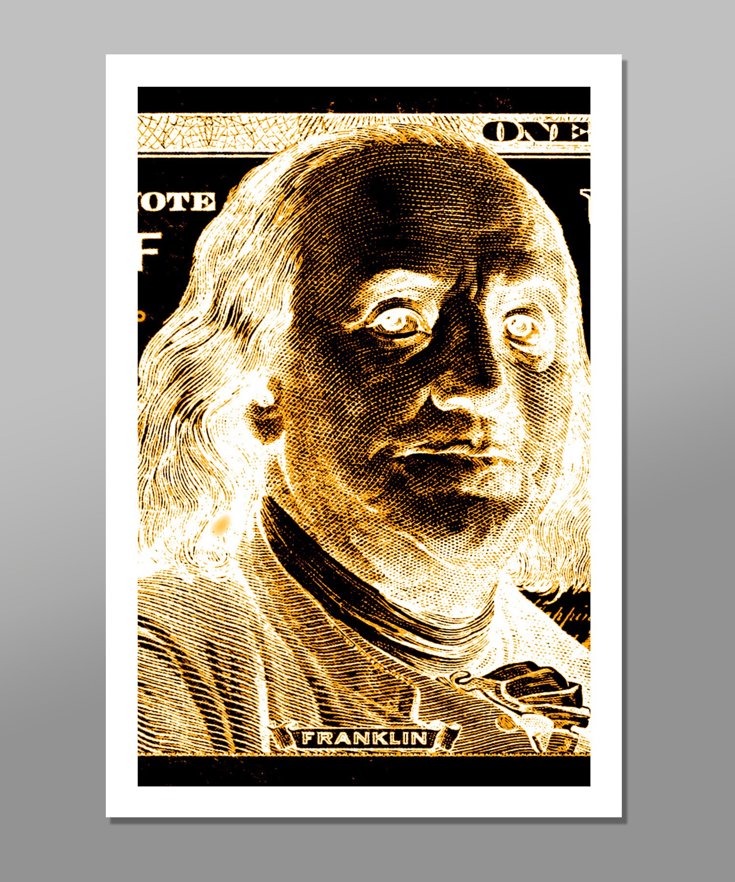 The Full Benjamin 100 Dollar Bill Abstract Art Gold Boss - Etsy