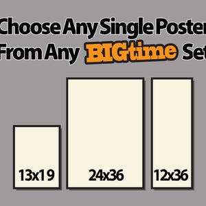 Choose Any Single Poster 13x19 Inch 24x36 Inch 12x36 - Etsy