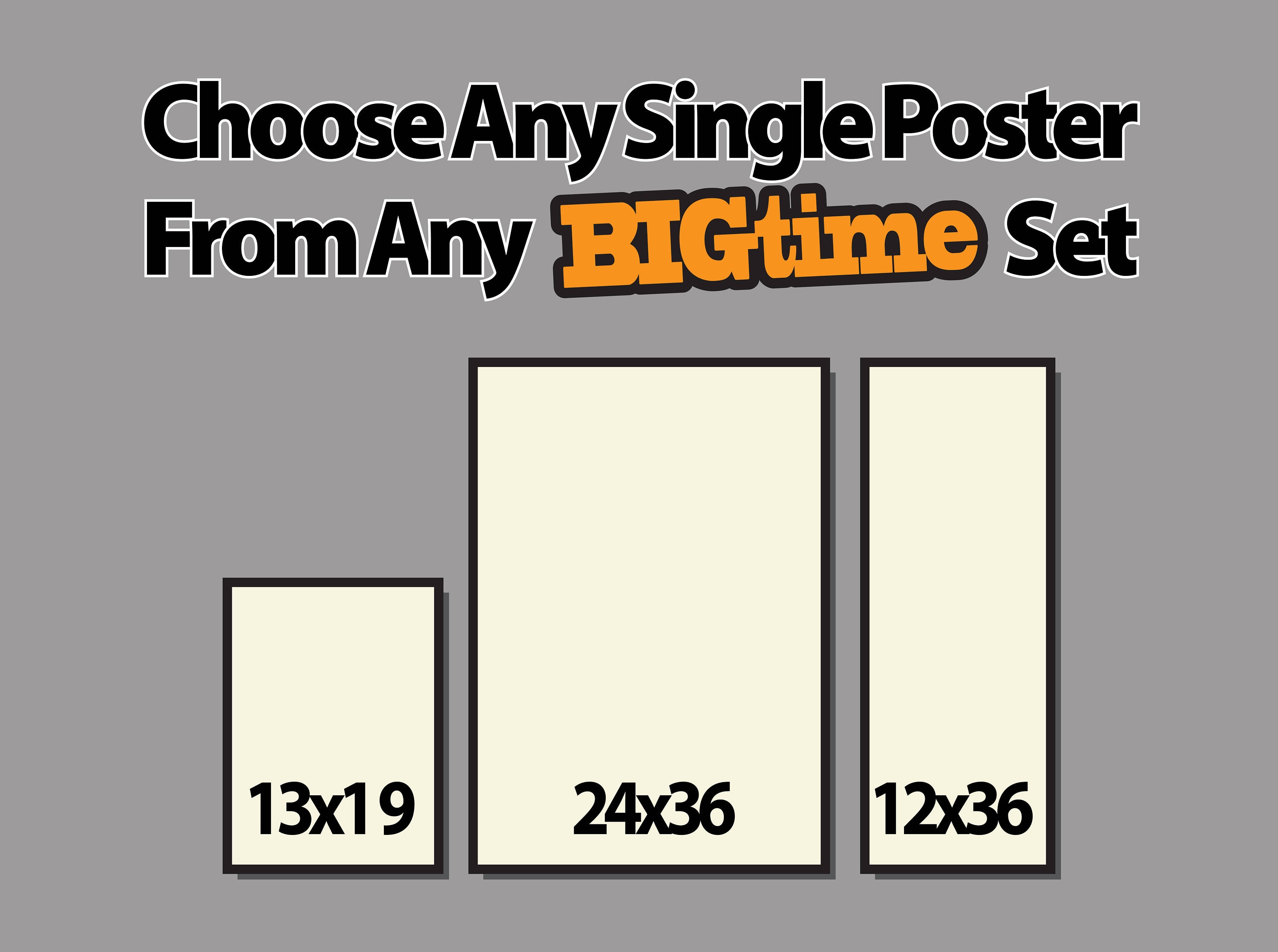 Choose Any Single Poster 13x19 Inch 24x36 Inch 12x36 - Etsy