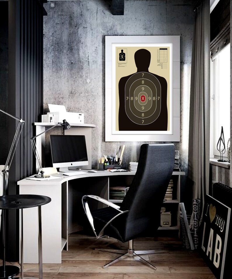 Official Gun Range Target Practice Poster Print 323 Home | Etsy