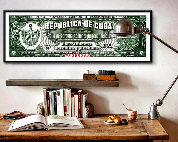 Cuban Cigar Official Seal of Authentication 12x36 Inches - Etsy