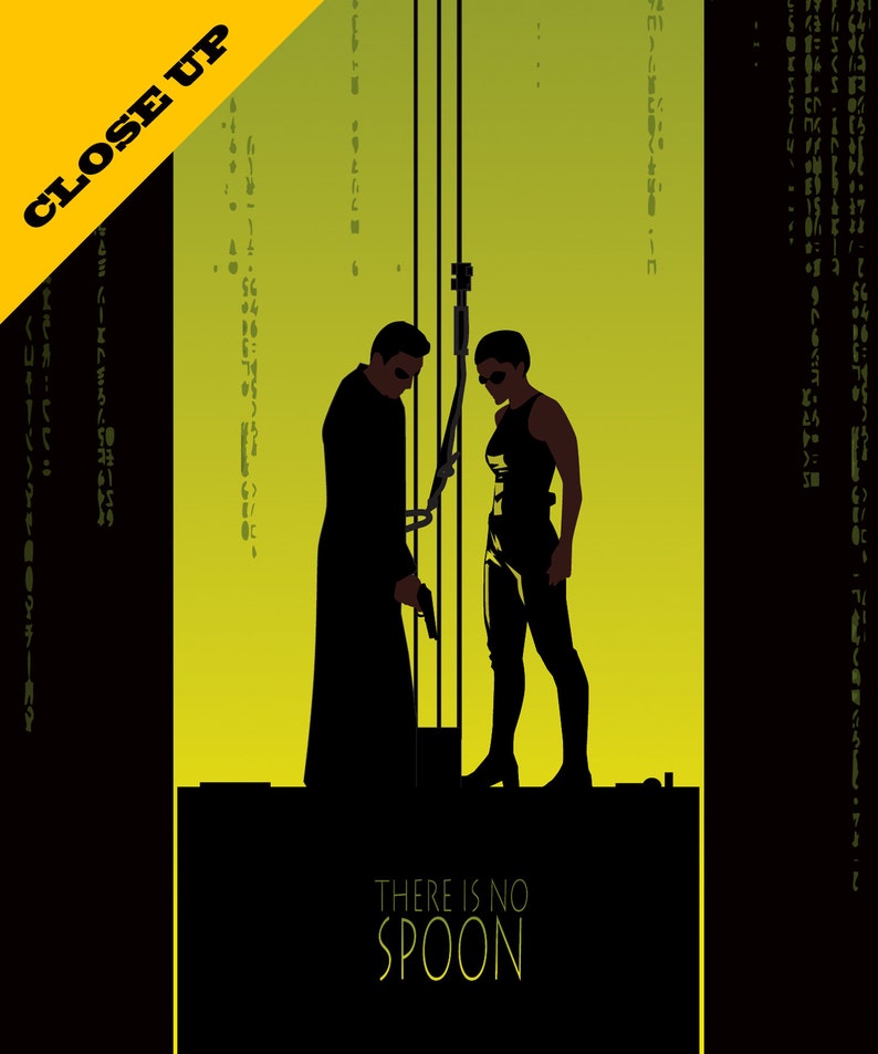 There is No Spoon Scene Inspired Minimalist Movie Poster Set - Etsy