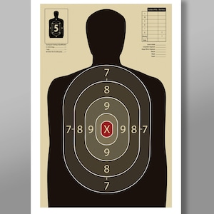 Official Gun Range Target Practice Poster - Print 323 - Home Decor - Etsy