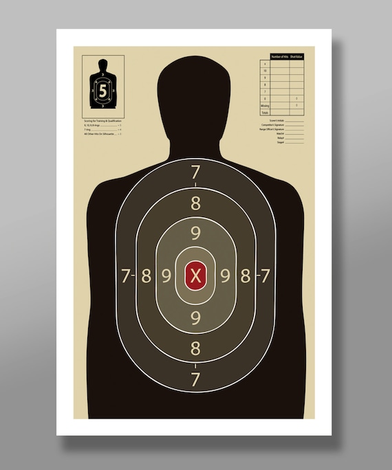 Official Gun Range Target Practice Poster Print 323 Home Decor Etsy UK