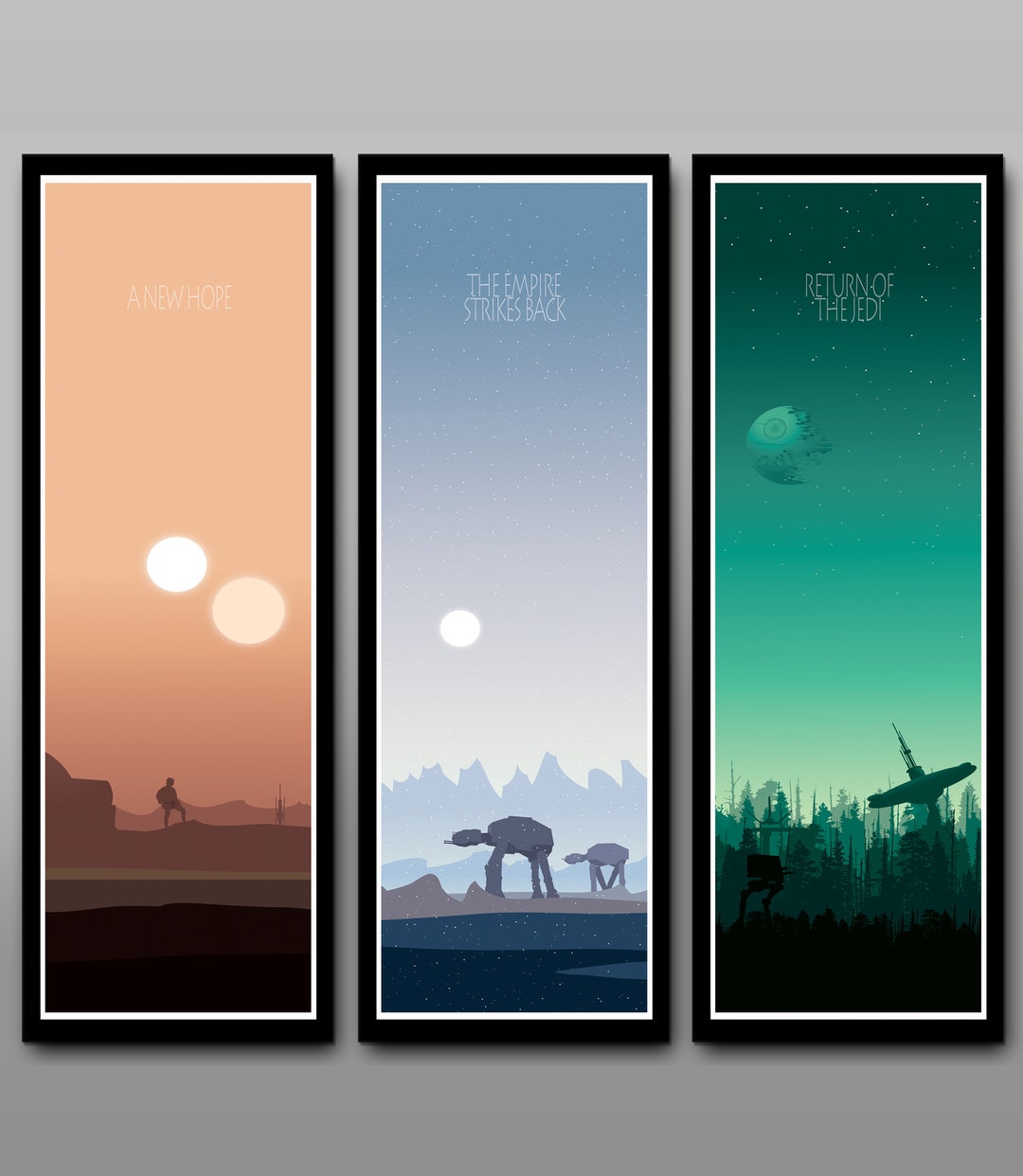Star wars movie poster set store
