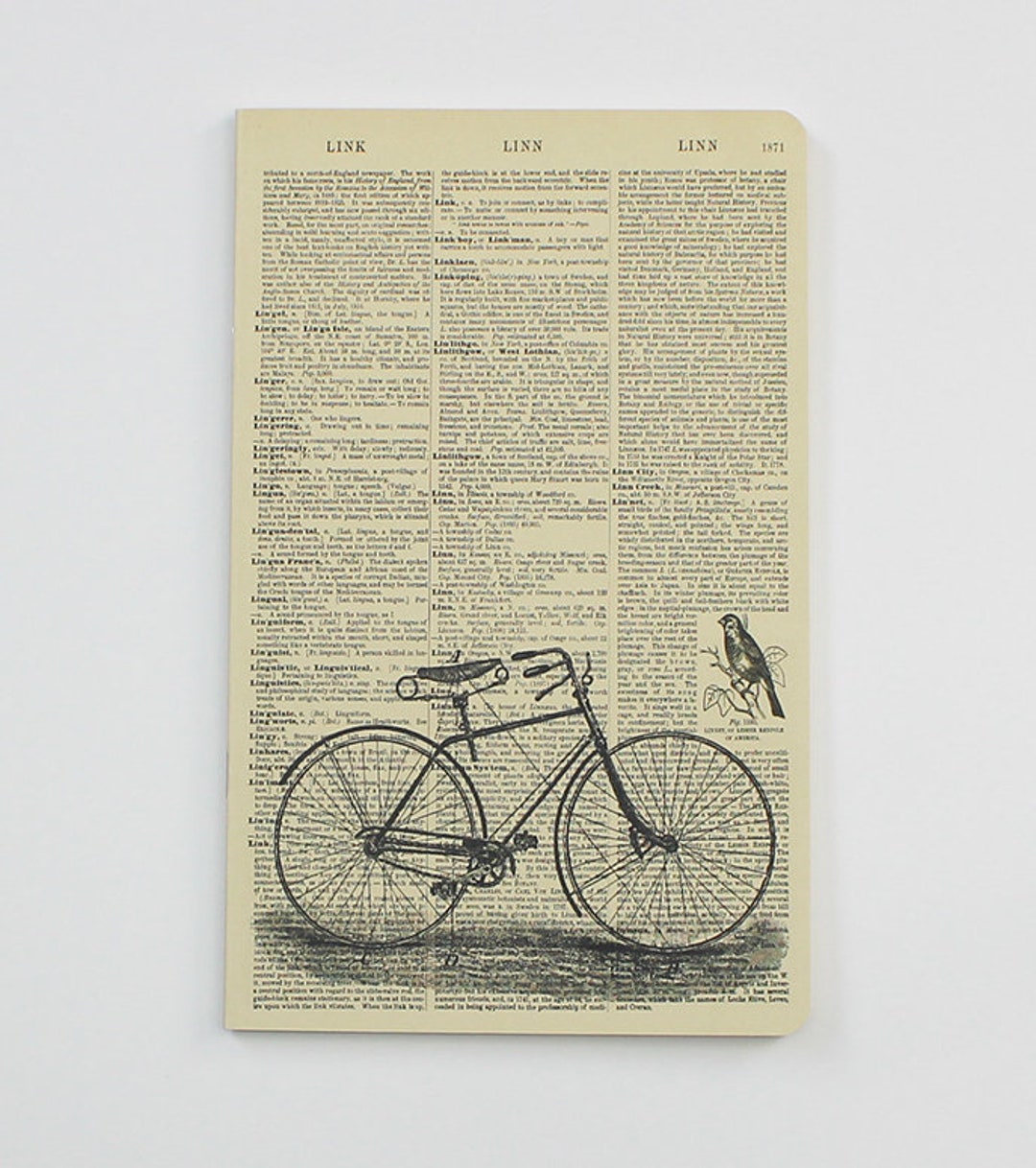 Dictionary Art Bike Notebook, Bike Stationery, Bike Gift, Bicycle Lover ...