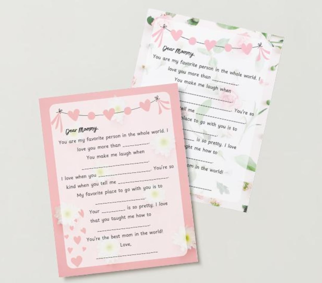 Letter to Mom for Valentine's Day | Valentines Day Letter for Mommy ...