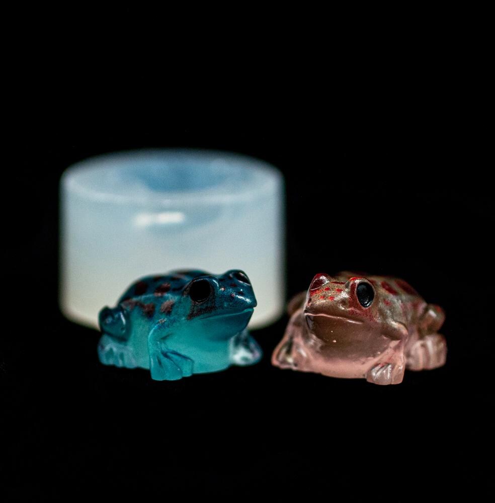 3-D Frog Flexible Silicone Mold, for Polymer Clay, 22x26mm, Toad Mold ...