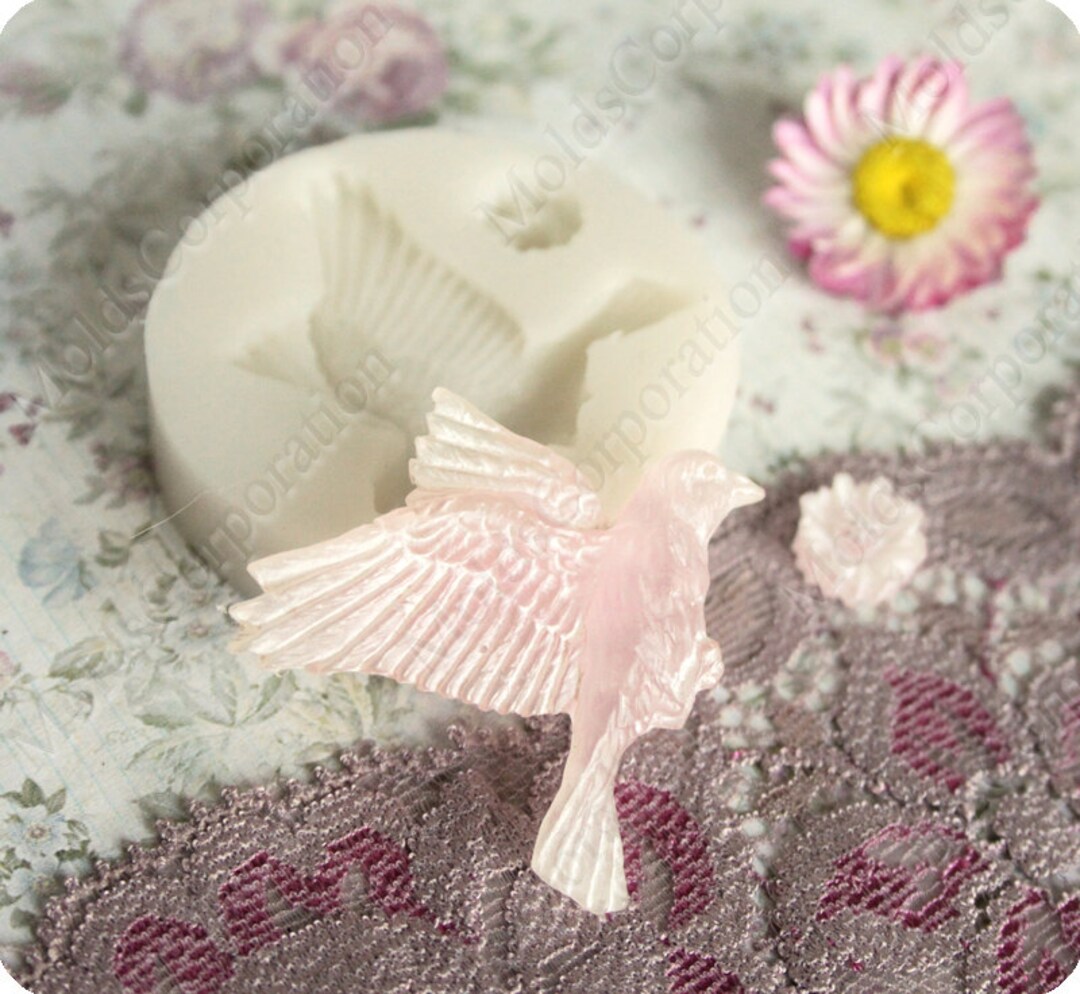Silicone Bird Mold, Epoxy Resin and Other, Scrapbooking Mold, Sparrow ...