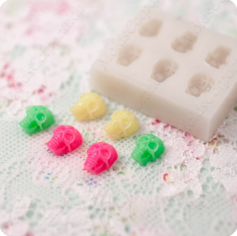 Skulls Set Silicone Mold Scull Mould for Polymer Clay Food - Etsy