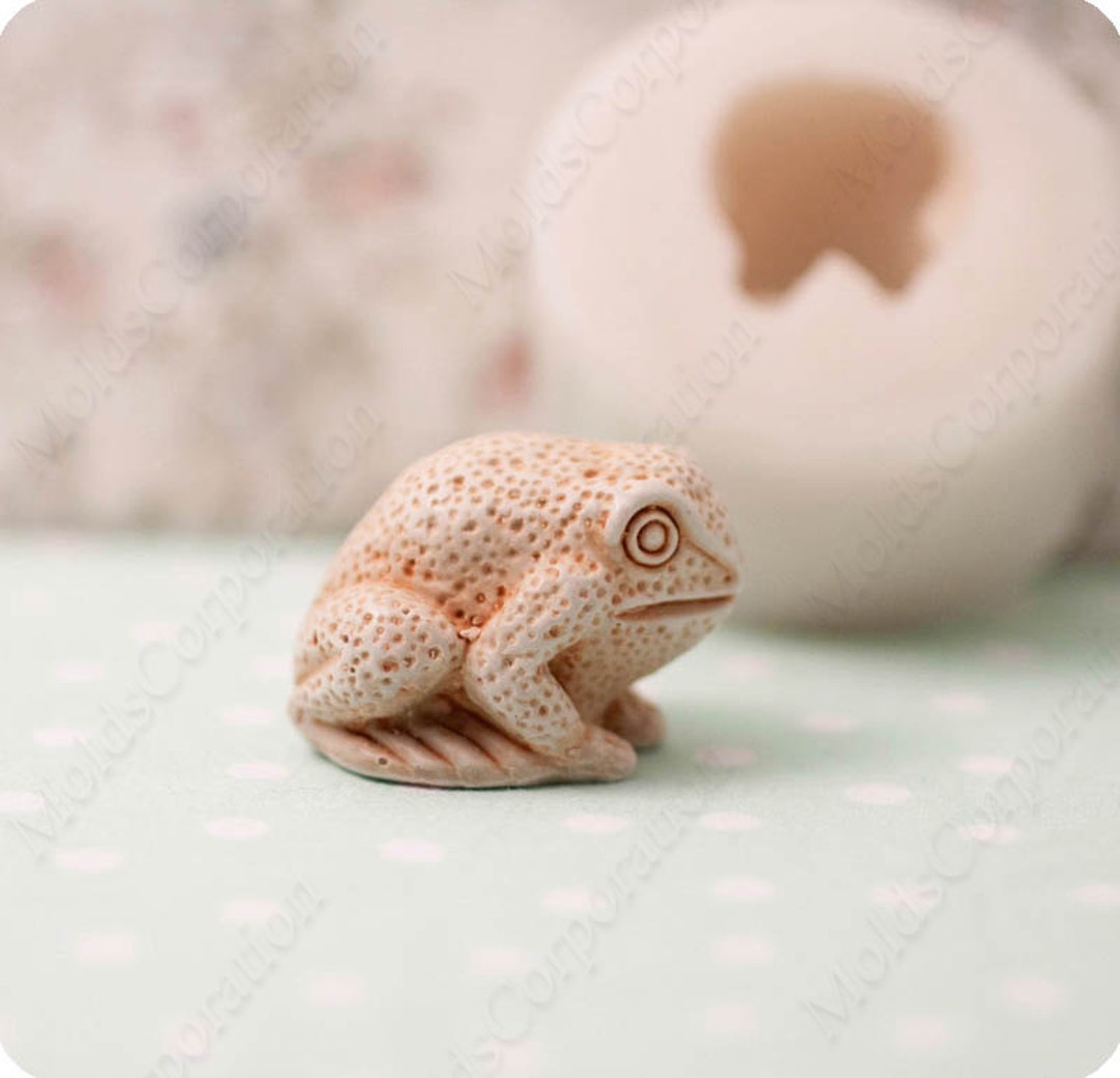 3-D Frog, Toad, Flexible Silicone Mould, Molds for Polymer Clay, Soap ...